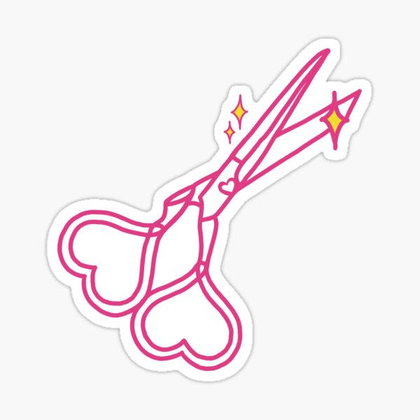 "heart shaped scissors" Sticker for Sale by shivvvv | Redbubble