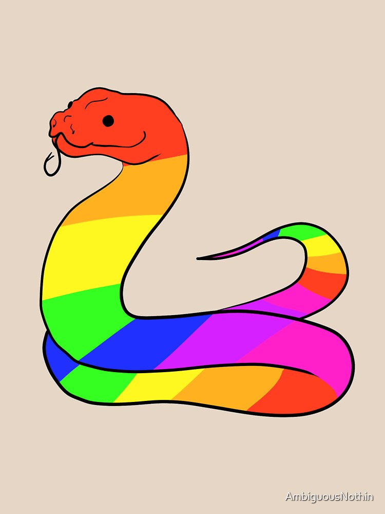"Pride Snake-Gay" T-shirt for Sale by AmbiguousNothin | Redbubble ...