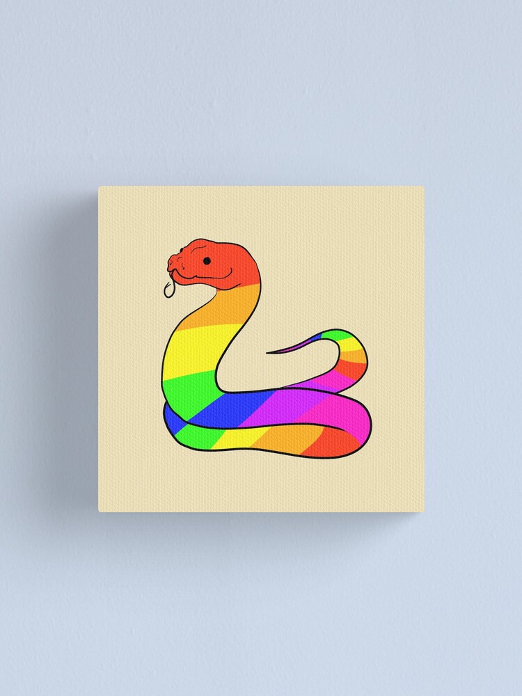 "Pride Snake-Gay" Canvas Print by AmbiguousNothin | Redbubble