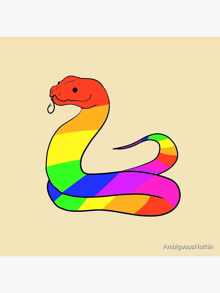 "Pride Snake-Gay" Canvas Print by AmbiguousNothin | Redbubble