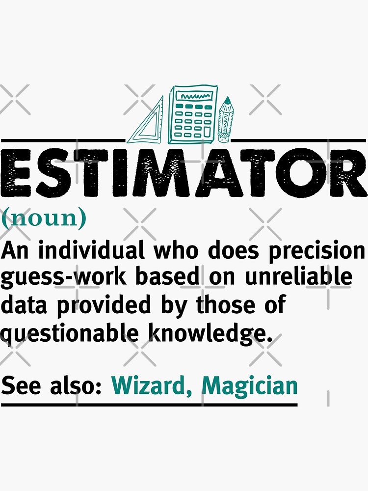 "Estimator Definition Funny Calculations Accountant Gift Quote Job ...