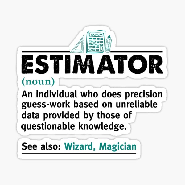 "Estimator Definition Funny Calculations Accountant Gift Quote Job ...
