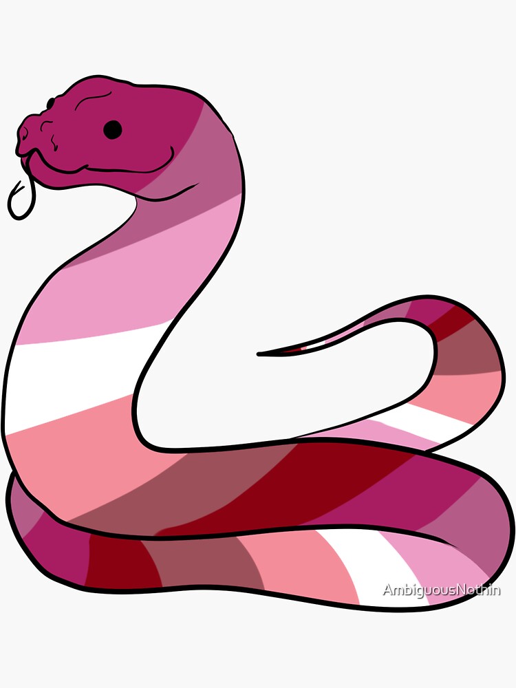 "Pride Snake-Lesbian" Sticker for Sale by AmbiguousNothin | Redbubble