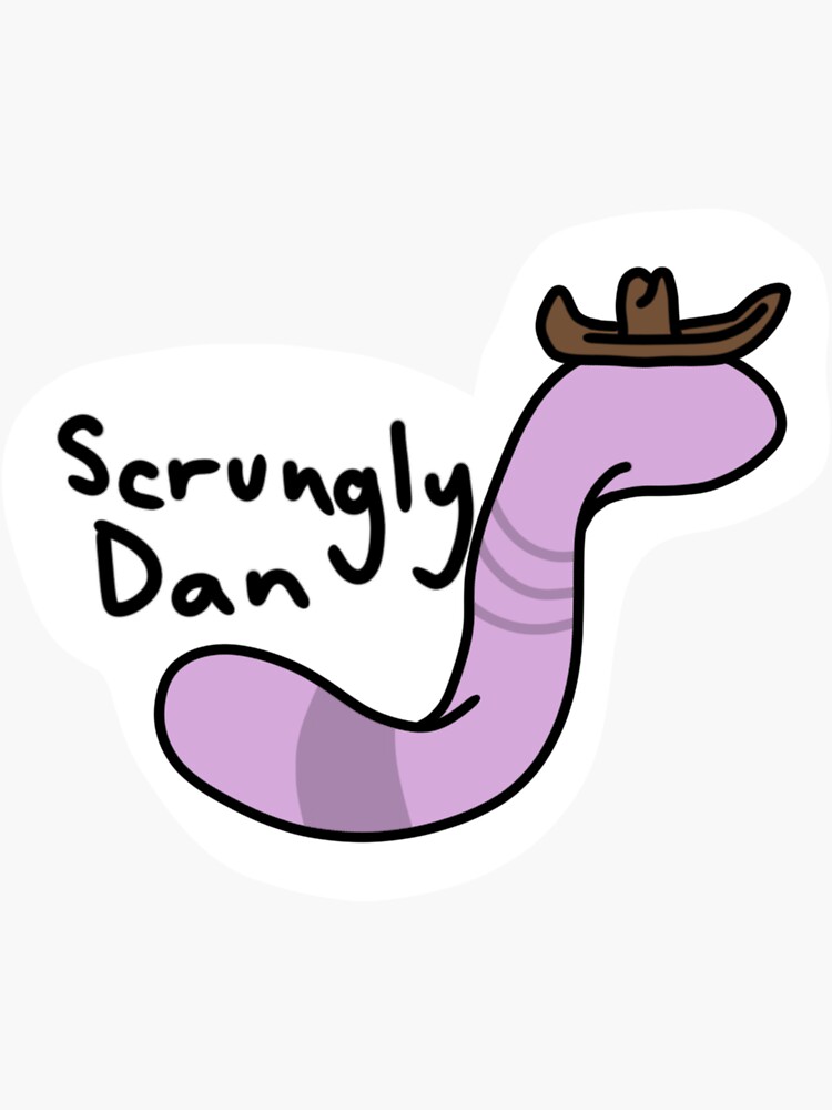 "Scrungly Dan" Sticker for Sale by UnholyStunk | Redbubble