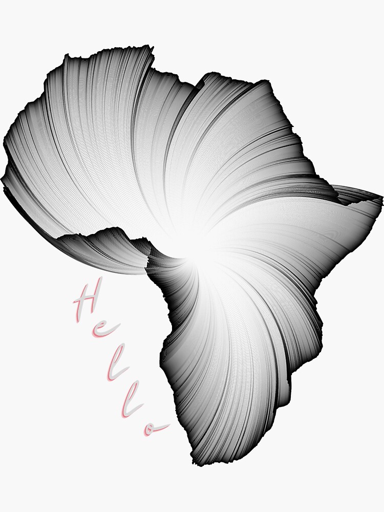 "Hello Africa" Sticker for Sale by JedyGau | Redbubble