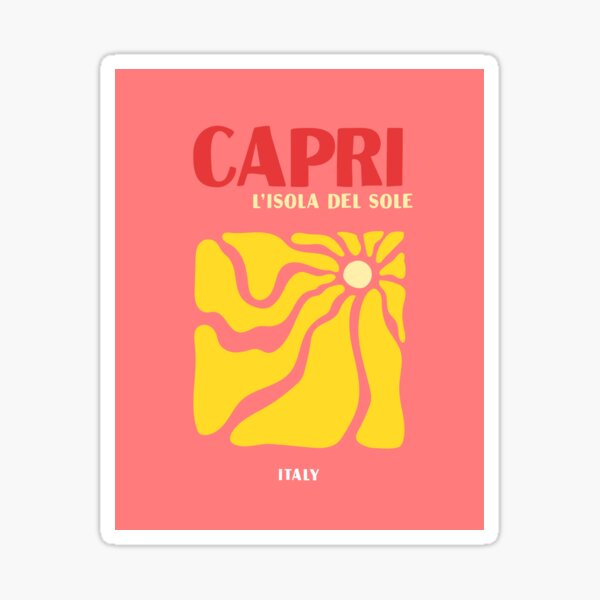 "Capri Sunset, Famous Vacation Places" Sticker for Sale by ...