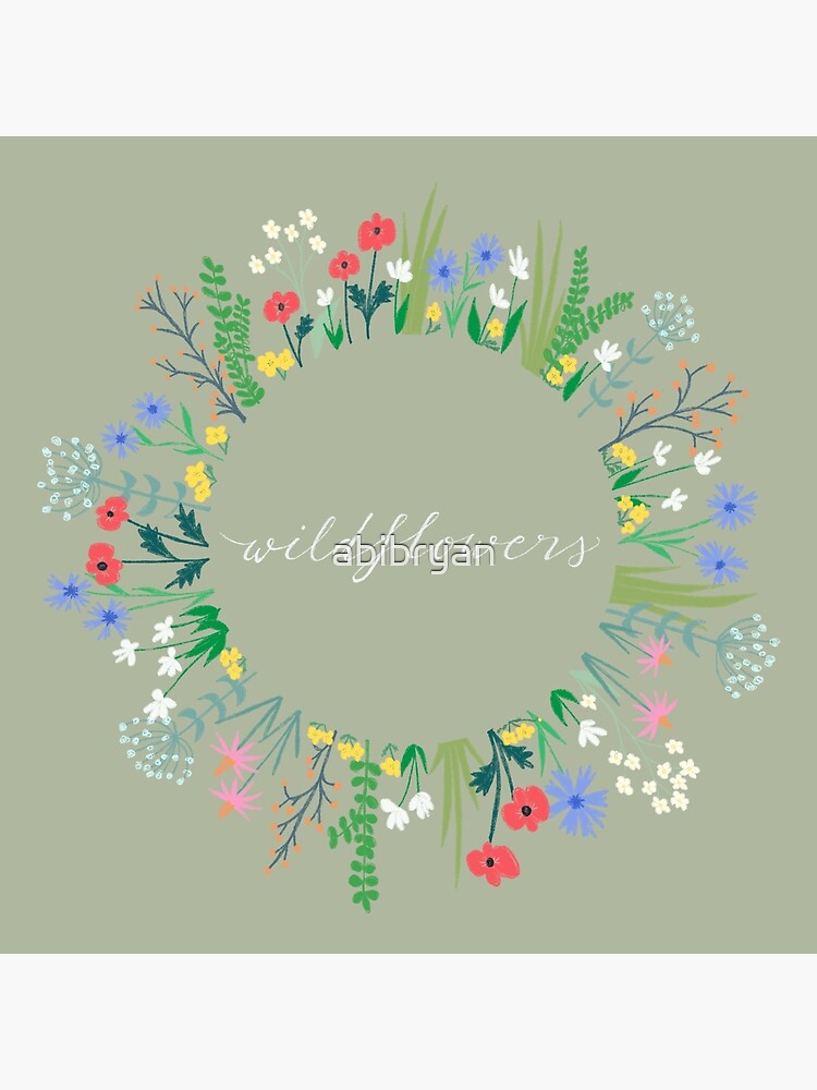 "wildflowers illustration and lettering" Poster for Sale by abibryan ...