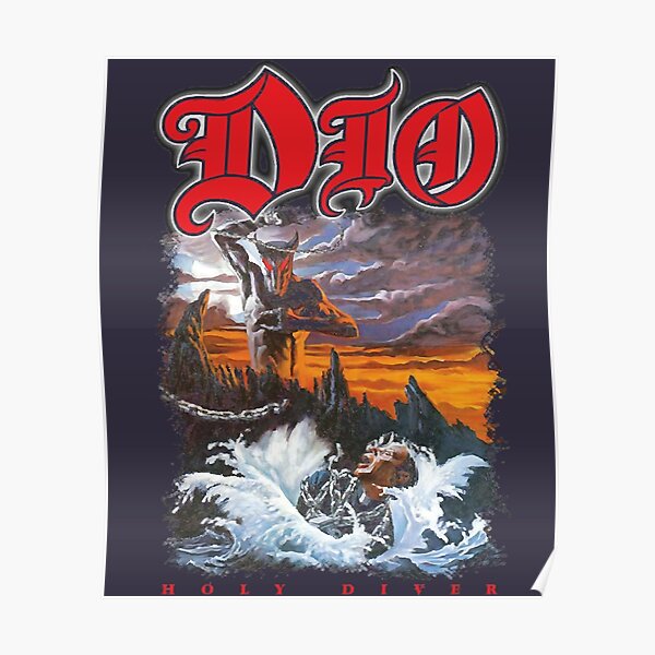 Póster «Regalos divertidos para guitarra DIO BAND Levántate y grita» de ...