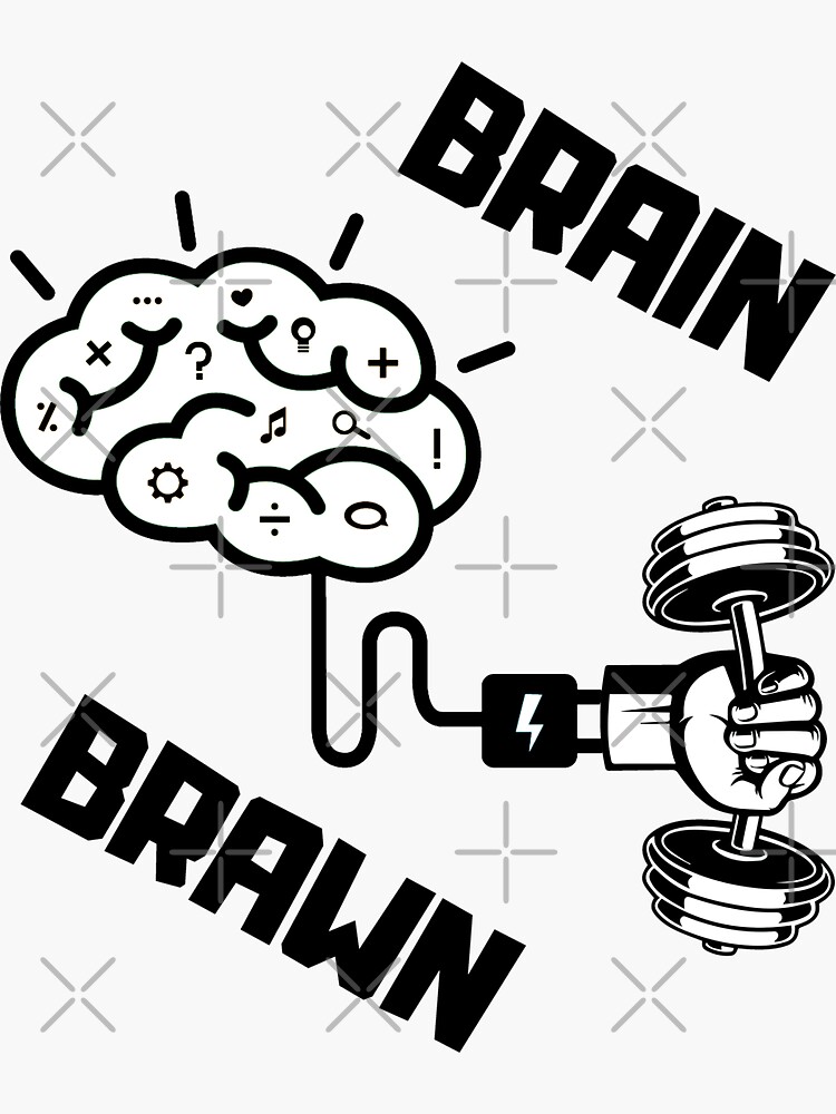 "Brain And Brawn" Sticker for Sale by Jovan32 | Redbubble