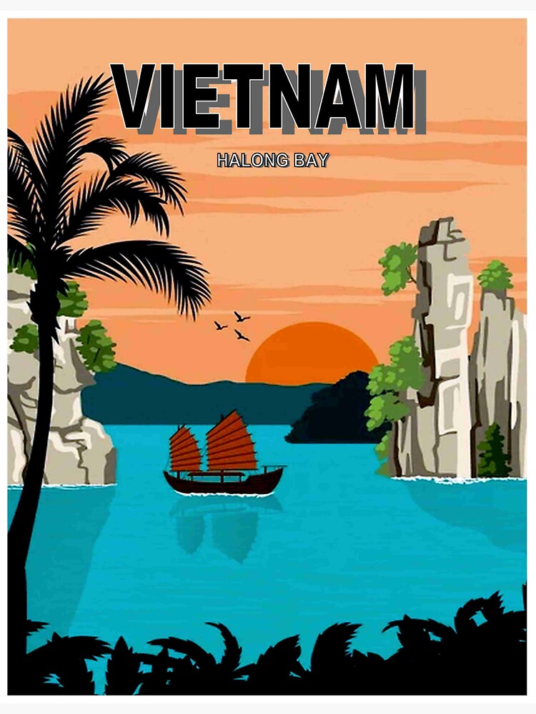 "HALONG BAY: Vintage Vietnam Travel and Tourism Advertising Print ...