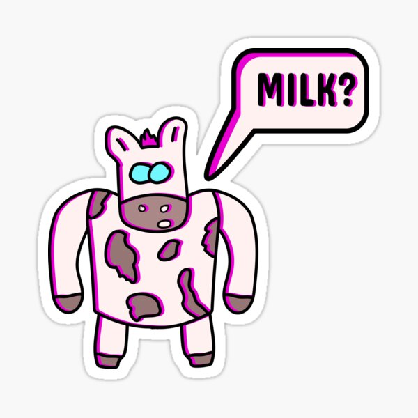 "Cute Cow Milk?" Sticker for Sale by BiGiK | Redbubble
