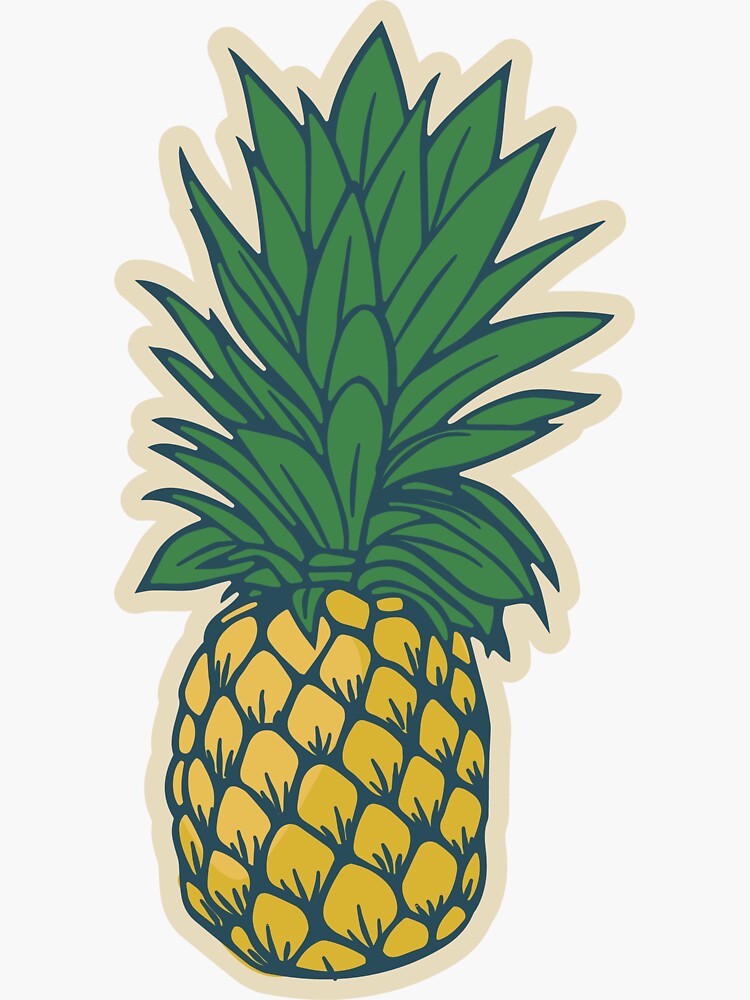 "cute pineapple" Sticker for Sale by MedCreativity | Redbubble