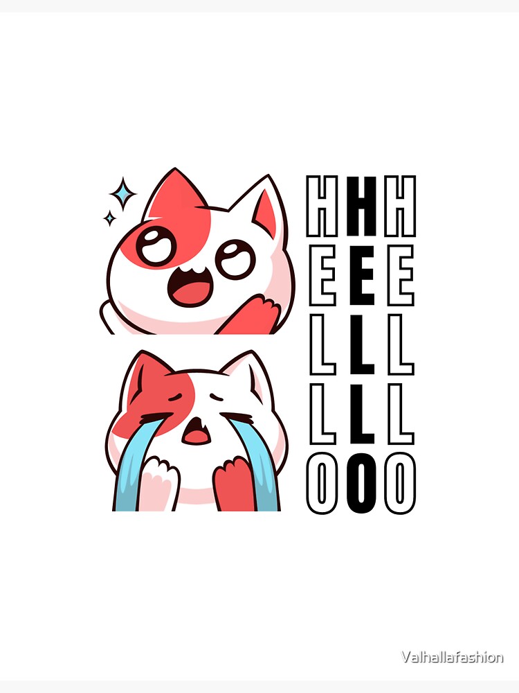 "Cute hello cat definitely collections" Sticker for Sale by ...