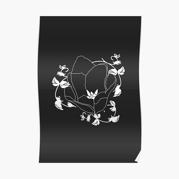 "Achromatic Colour Design I Vintage Floral Pattern I Monochromatic [Fun ...