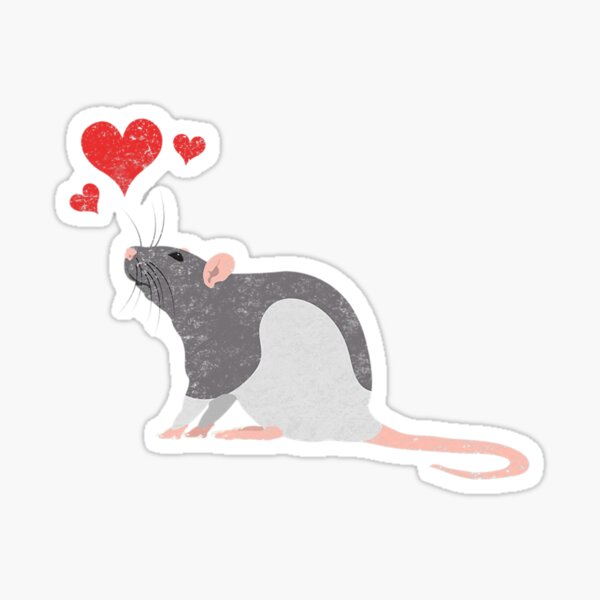 Pegatina «Regalo lindo del ratón o del roedor del animal doméstico del ...
