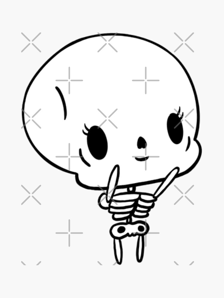 "Chibi Skeleton" Sticker for Sale by kennedysimpson4 | Redbubble