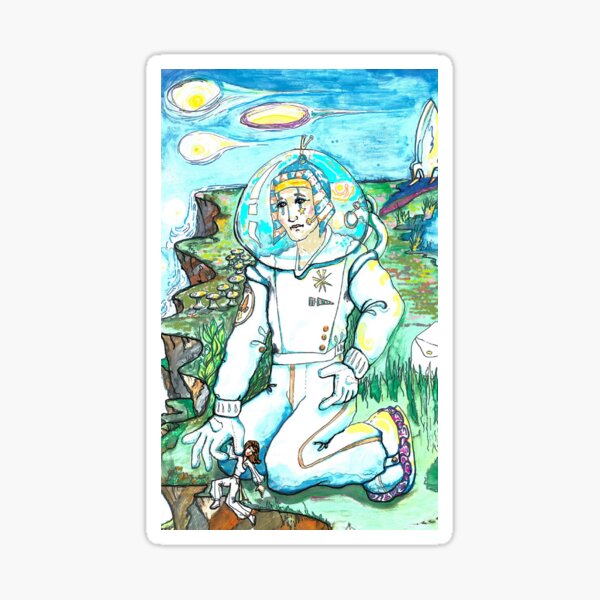 "A Star Man with Cuneiform insignia on his Space-Suite" Sticker by ...