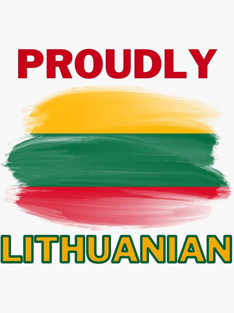 "Proudly Lithuanian" Sticker for Sale by jfa1984 | Redbubble