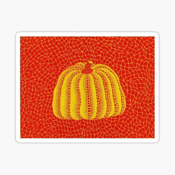 "Yayoi Kusama Yellow and Red Pumpkin" Sticker for Sale by sheehandorthy ...
