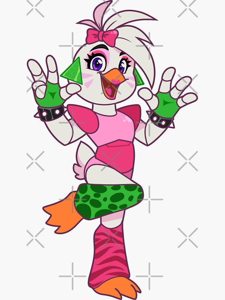 Pegatina «Glamrock Chica - Brecha de seguridad de FNAF» de ...