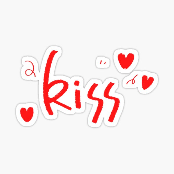 "kiss me again and again,,," Sticker for Sale by AAAProductions | Redbubble