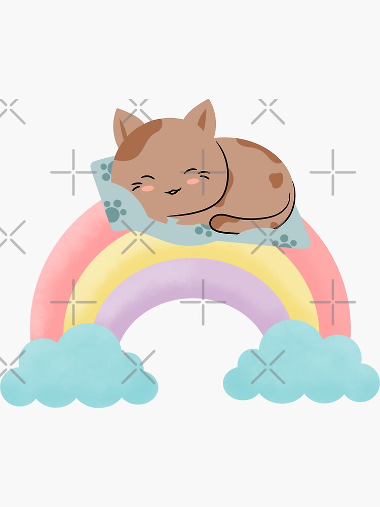 "Cute Kitty Cat Love" Sticker for Sale by PerfectBlend | Redbubble