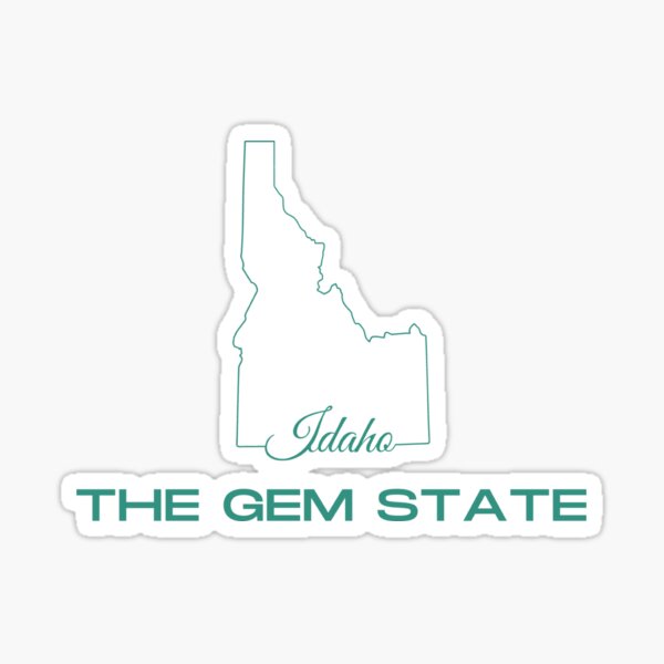 "idaho the gem state" Sticker for Sale by RiVeTILL | Redbubble