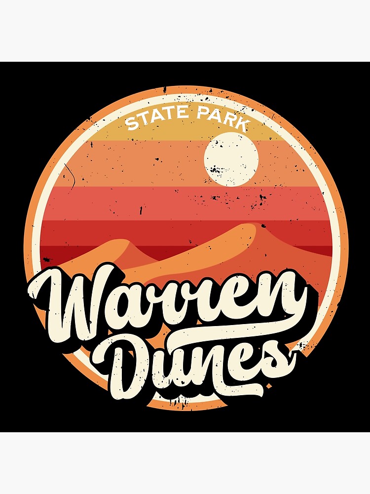 "Warren Dunes State Park Retro Distressed" Art Print for Sale by ...