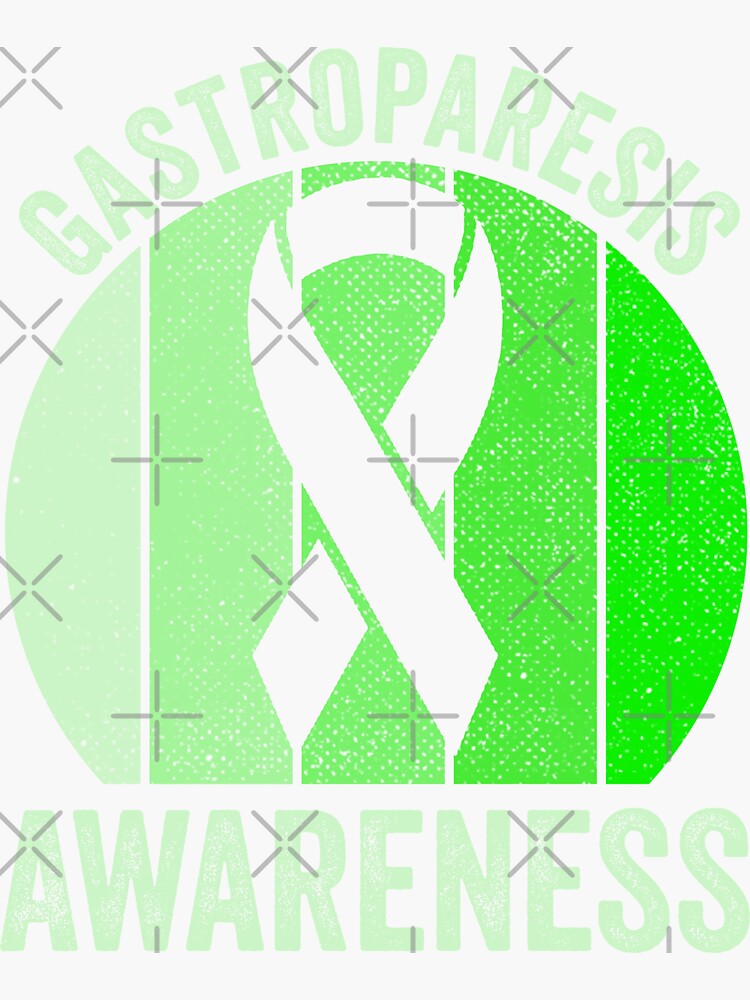 "Gastroparesis Awareness Retro Sunset Ribbon" Sticker for Sale by ...