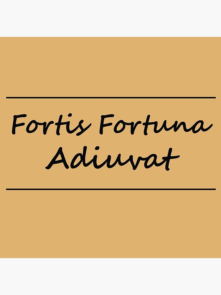 "Latin Fortune Favours the Bold - Cool Motivational Quotes" Poster for ...