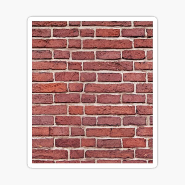 "Brick material texture" Sticker for Sale by johannbrangeon | Redbubble