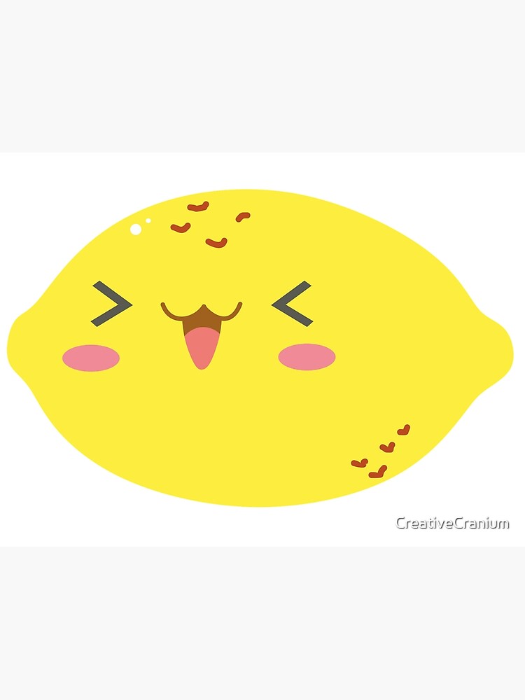 "Kawaii Lemon With Cute Face" Poster for Sale by CreativeCranium ...