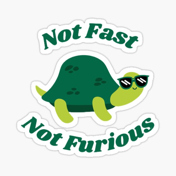 "Not Fast, Not Furious" Sticker for Sale by BEMSTORE | Redbubble