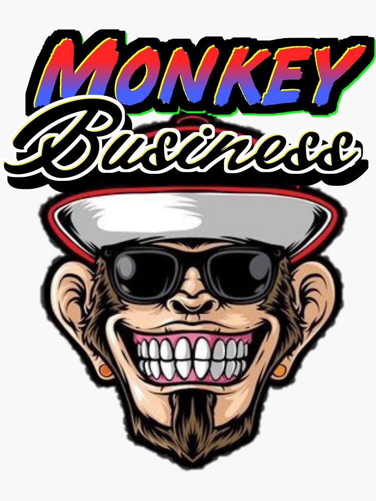 "Monkey Business" Sticker for Sale by VM04 | Redbubble