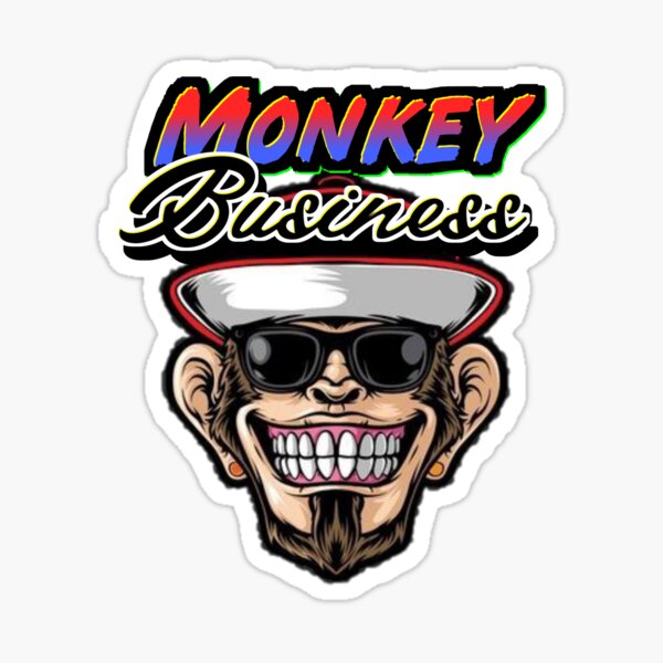 "Monkey Business" Sticker for Sale by VM04 | Redbubble