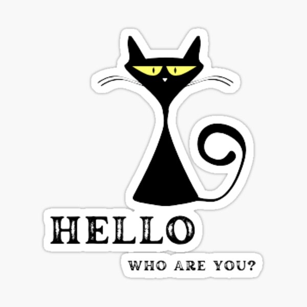 "Hello Cat Sticker " Sticker for Sale by YOUNGHUNG82 | Redbubble