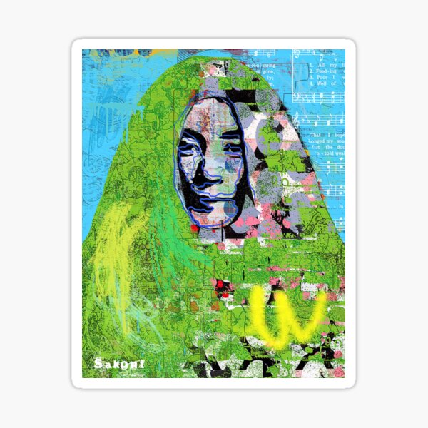 "my favorite / Yoko Ono" Sticker by sakont | Redbubble
