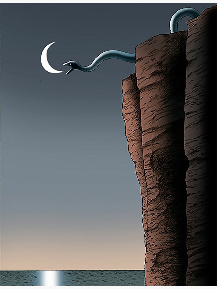 "snake and moon" Poster for Sale by alvertacole | Redbubble