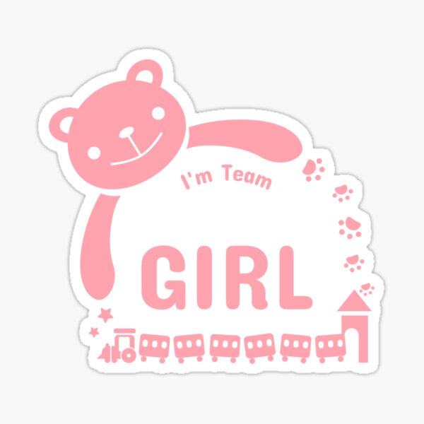 " I AM TEAM GIRL" Sticker for Sale by littlefunworld | Redbubble