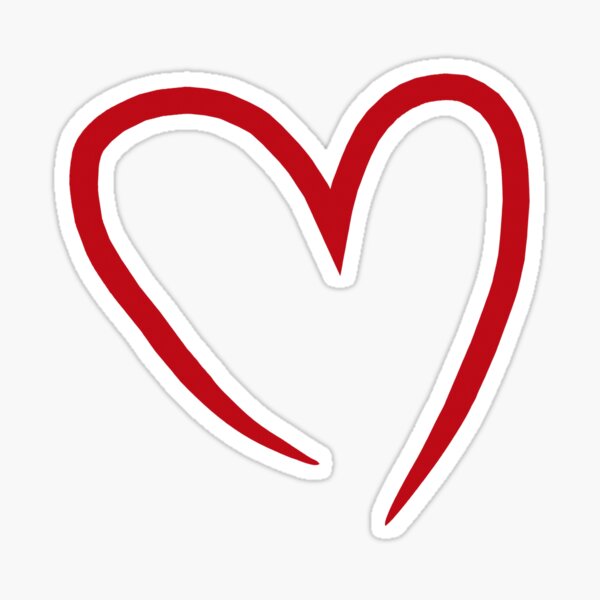 "Red open heart." Sticker for Sale by HA-Design-Kunst | Redbubble