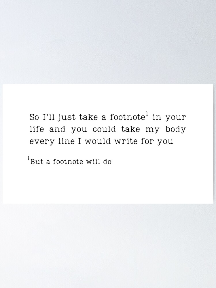 "A footnote will do - Footnote by Conan Gray" Poster for Sale by em ...