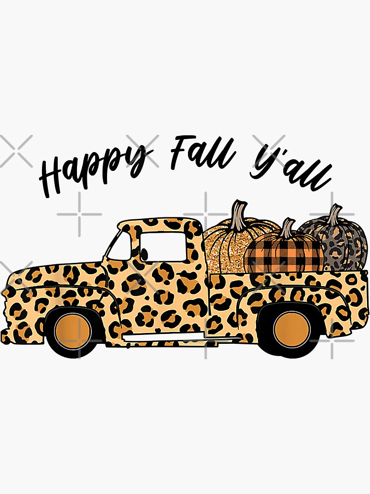 "Happy Fall y'all 2022" Sticker for Sale by KattyWilliams | Redbubble
