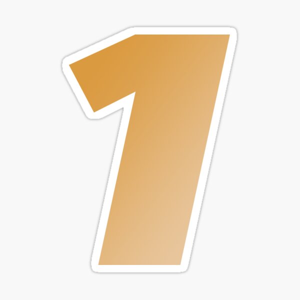 "Verstappen 1 - F1 Driver Number 2022 - Gold" Sticker for Sale by F1RB ...