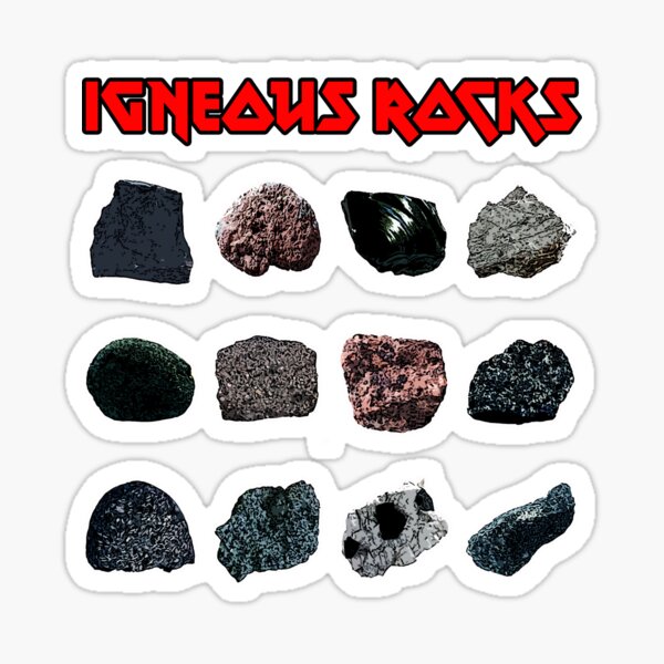 "Igneous rocks" Sticker for Sale by greenpunkart | Redbubble