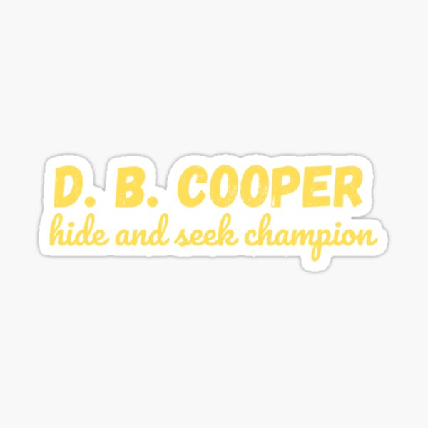 "D.B. Cooper " Sticker for Sale by Alacenakarts | Redbubble