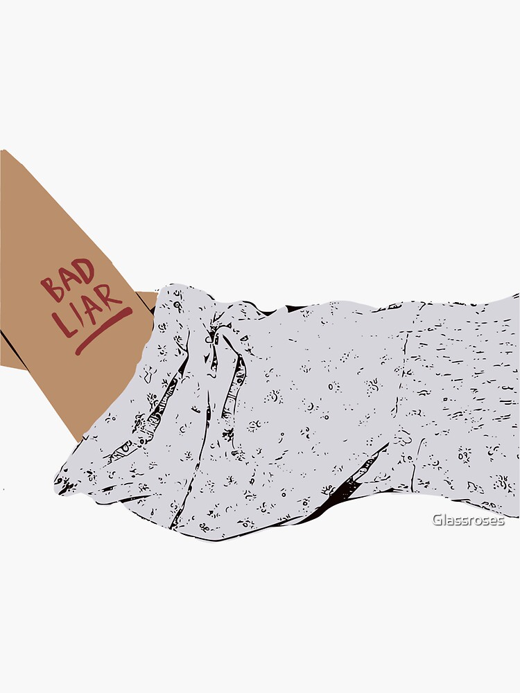 "Bad Liar " Sticker for Sale by Glassroses | Redbubble