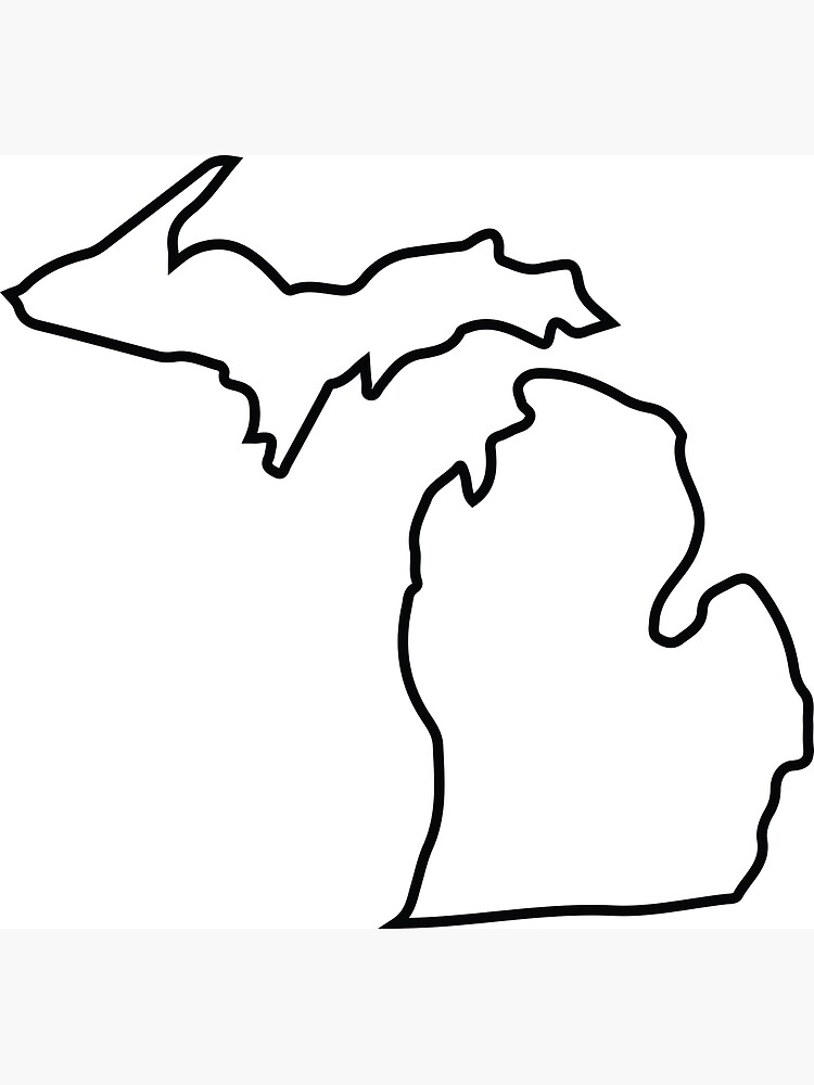 "Michigan state outline" Poster for Sale by PepaAnaRB | Redbubble