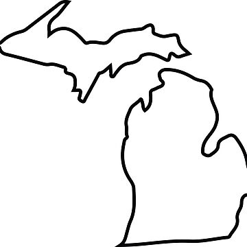 "Michigan state outline" Art Print for Sale by PepaAnaRB | Redbubble
