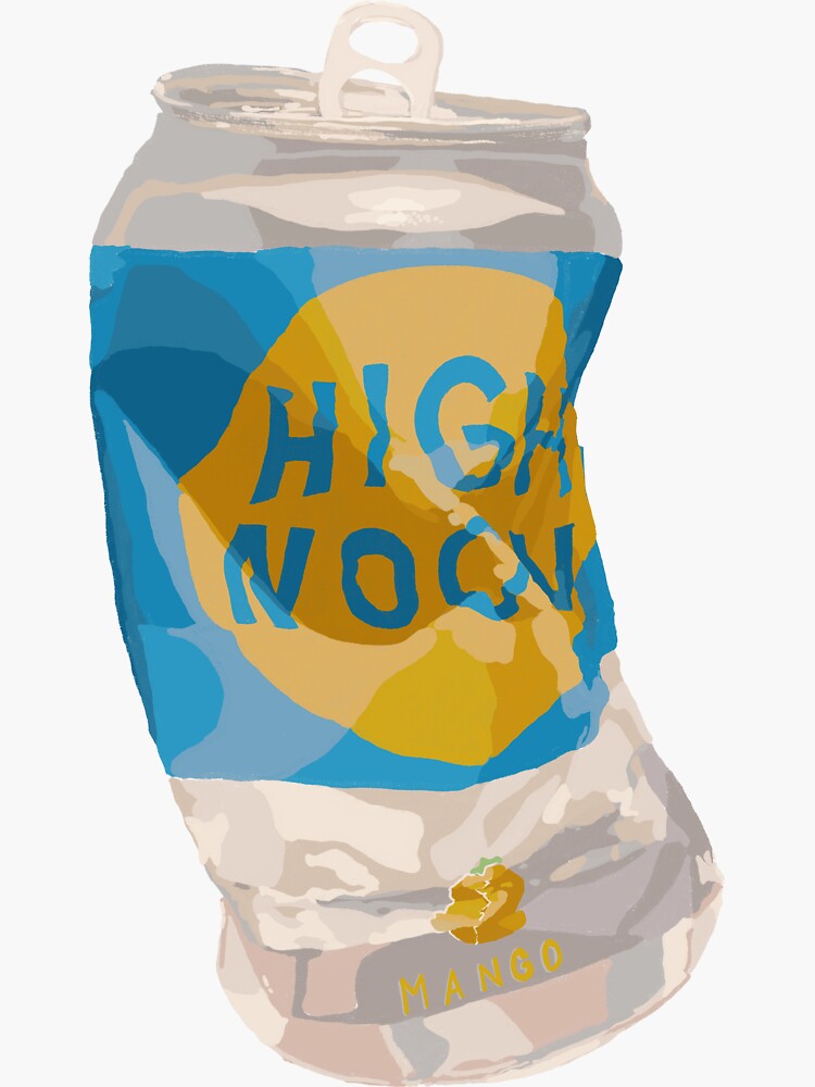 "High Noon Crushed Can" Sticker for Sale by nellflanigan | Redbubble