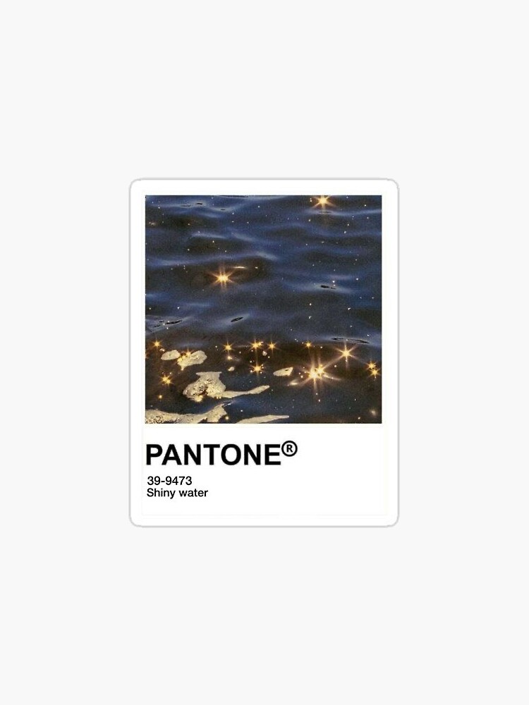 "shiny water pantone" Sticker for Sale by marianazcs | Redbubble